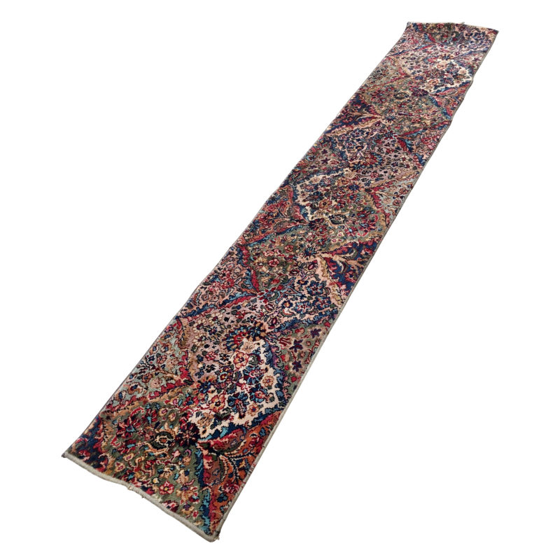 Vintage Karastan Multi-Color Panel Kirman Design 717 Wool Runner Rug 2× ... Vintage Karastan Multi-Color Panel Kirman Design 717 Wool Runner Rug 2× ...
