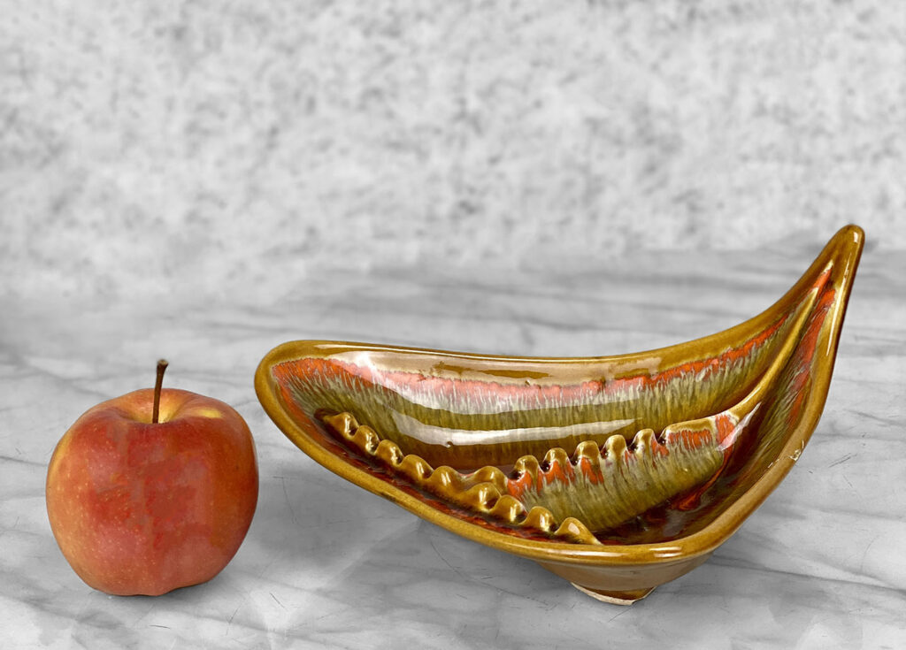 Mid-Century Atomic Orange California Pottery Sculpted Ashtray ...