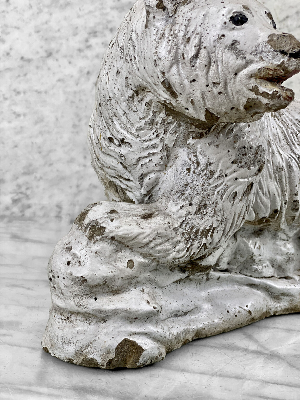 Vintage Polar Bear Concrete Figural Garden Statue Doorstop Sculpture ...