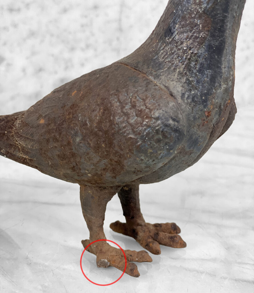 Vintage Traditional Cast Iron Homing Pigeon Doorstop Sculpture – A Pair ...