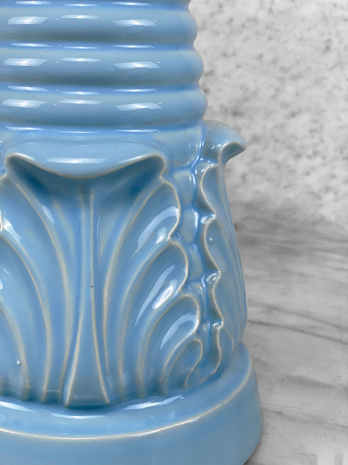 Mid-Century Sculptural Porcelain Light Blue Table Lamp – Scranton Antiques