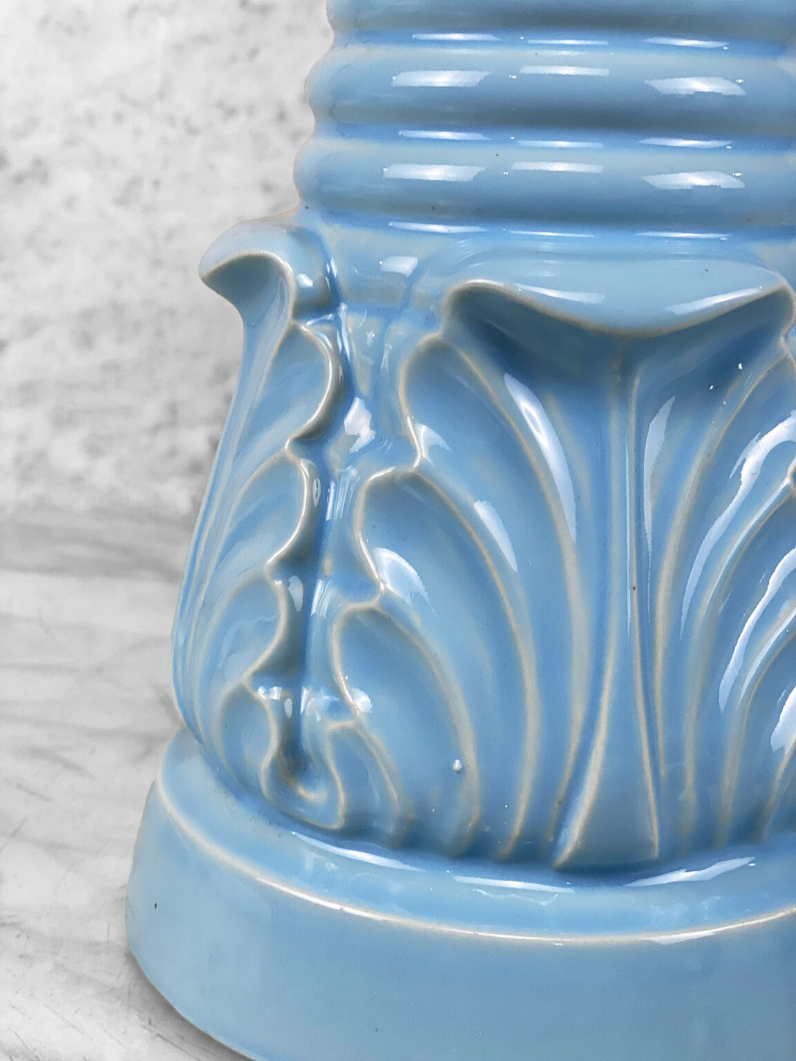 Mid-Century Sculptural Porcelain Light Blue Table Lamp – Scranton Antiques