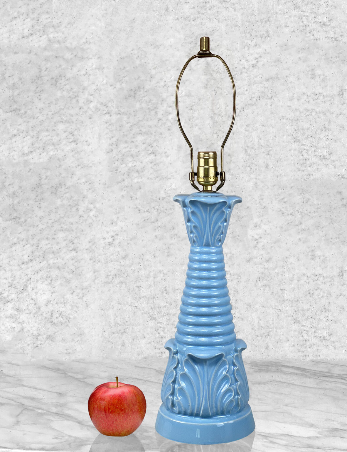 Mid-Century Sculptural Porcelain Light Blue Table Lamp – Scranton Antiques