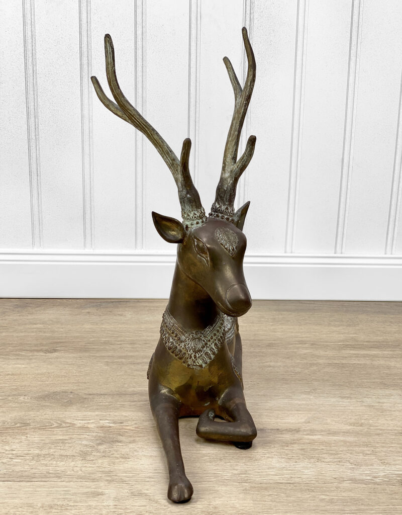 Vintage Extra Large Traditional Brass Moorish Stag Deer Sculpture ...