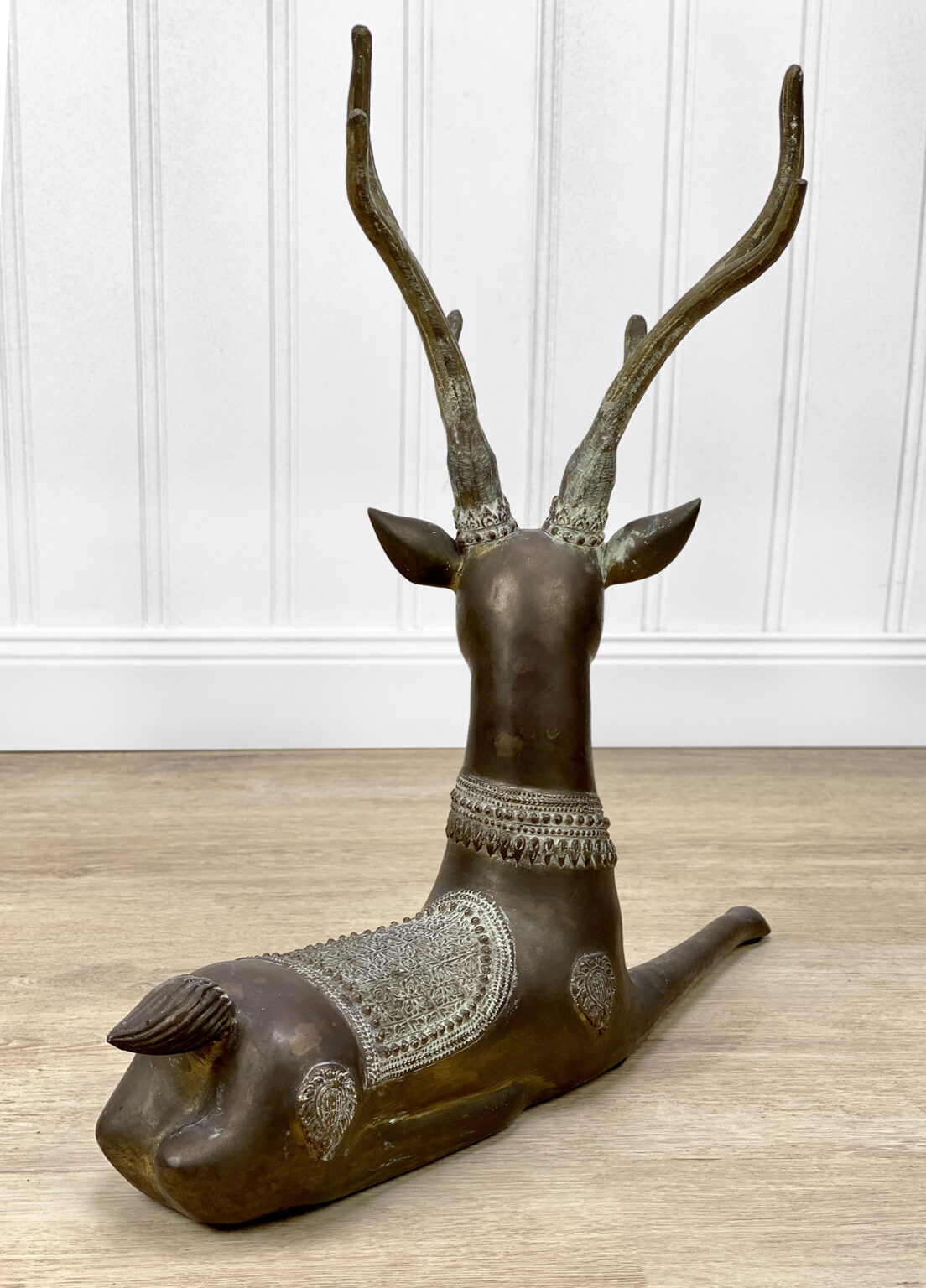 Vintage Extra Large Traditional Brass Moorish Stag Deer Sculpture ...
