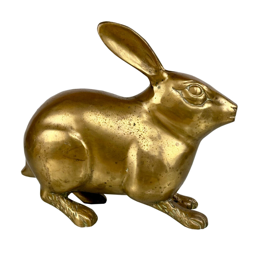 Vintage Large Traditional Brass English Hare Rabbit Sculpture – 10 ...