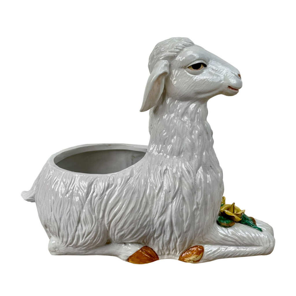 Vintage Large Italian Hollywood Regency Porcelain Alpaca Llama Planter ...