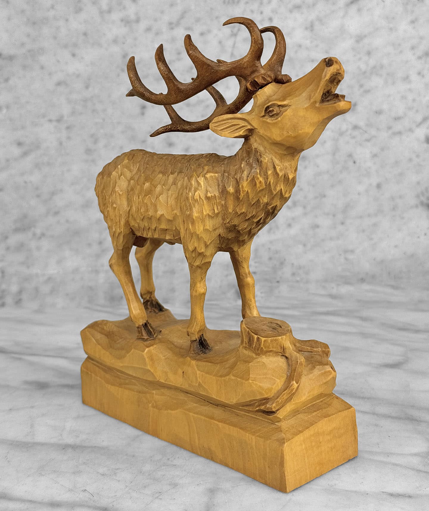 Vintage Traditional Austrian Stag Elk Wood Carved Sculpture – Scranton ...
